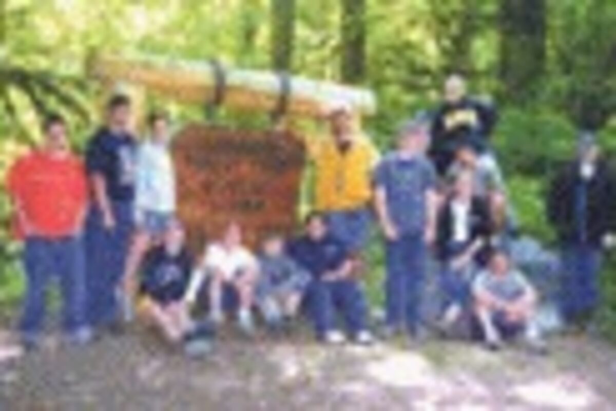 High school volunteers re-enact CCC's hard work - The New Era