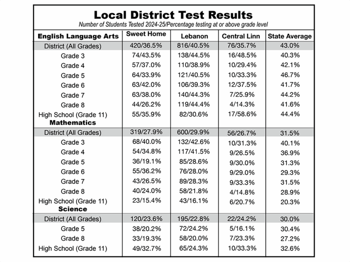Local schools’ assessment test scores show slight improvements - The ...