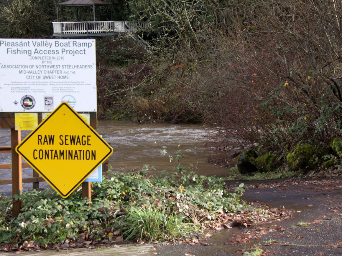 Heavy rain results in sewer overflow to Ames Creek, South Santiam River ...
